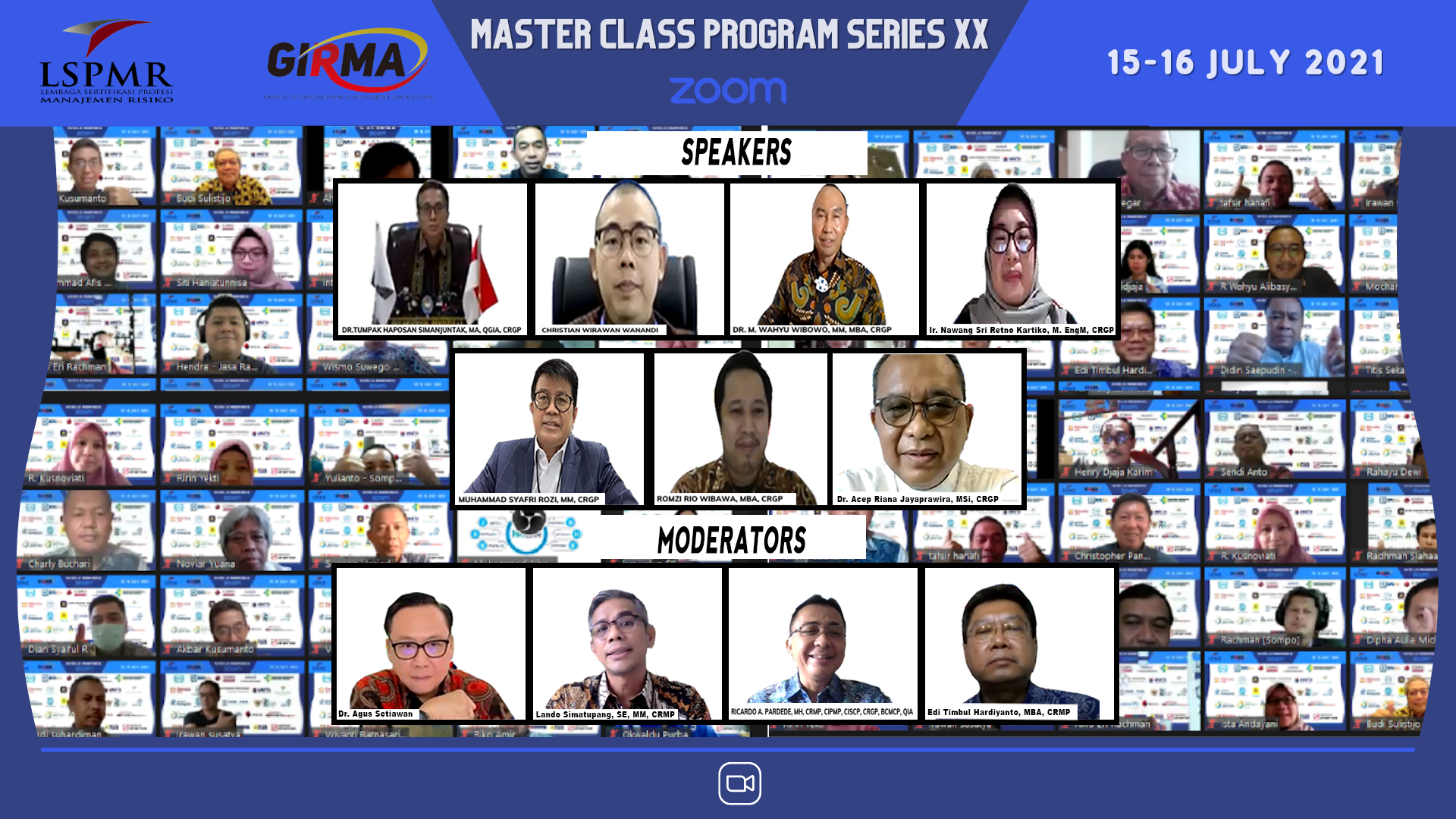 Master Class Program Series XX, "RISK LEADERSHIP Orchestrating the ...